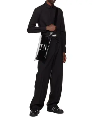Valentino Garavani Vltn Logo Printed Tote Bag
