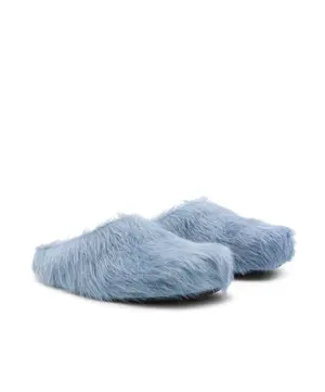 Marni Fussbett Slip-on Flat Mules - Blue