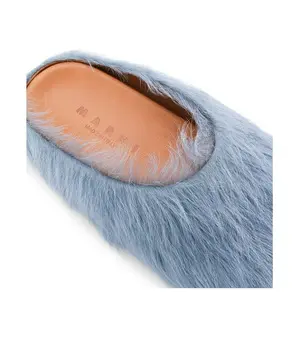 Marni Fussbett Slip-on Flat Mules - Blue