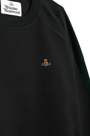 VIVIENNE WESTWOOD Logo Embroidered Crewneck Sweatshirt - Black