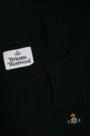 VIVIENNE WESTWOOD Logo Embroidered Crewneck Sweatshirt - Black