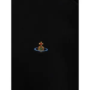 VIVIENNE WESTWOOD Logo Embroidered Crewneck Sweatshirt - Black