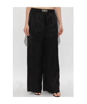 GANNI Loose Fit Floral Pattern Trousers