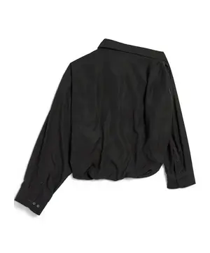 Balenciaga One-shoulder Long-sleeved Shirt - Black