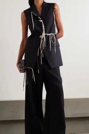 Dries Van Noten Embellished Sleeveless Jacket