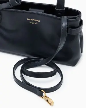 Emporio Armani Knot Detail Handle Tote Bag - Black