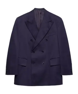 Prada Double-breasted Tailored Blazer - Navy