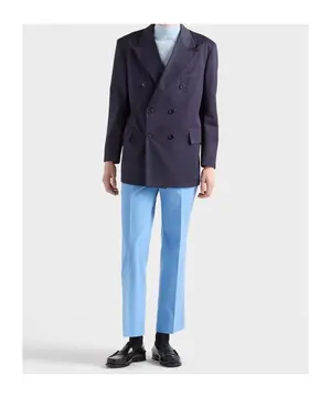 Prada Double-breasted Tailored Blazer - Navy