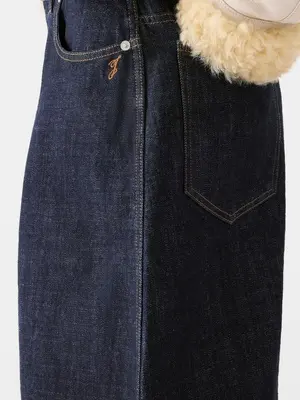 Jacquemus High-waisted Curved Leg Jeans - Deep Navy Blue