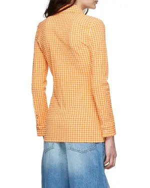 MSGM Gingham Shirt - Orange