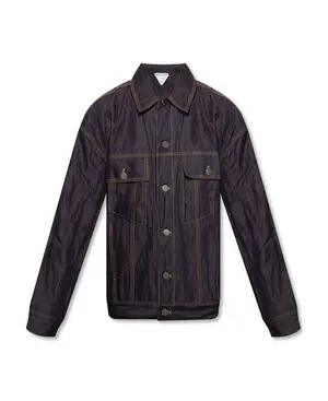 Bottega Veneta Denim Jacket With Contrast Stitching