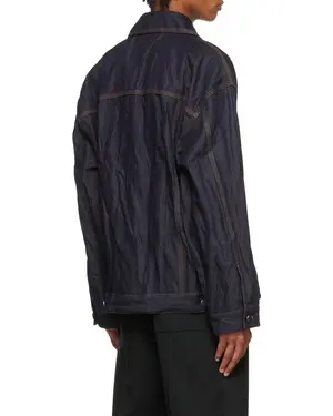 Bottega Veneta Denim Jacket With Contrast Stitching