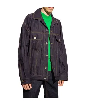 Bottega Veneta Denim Jacket With Contrast Stitching