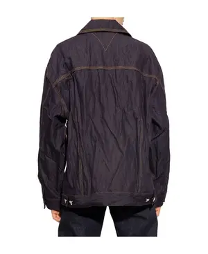 Bottega Veneta Denim Jacket With Contrast Stitching