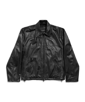Balenciaga Nano Bb Zipped Leather Jacket
