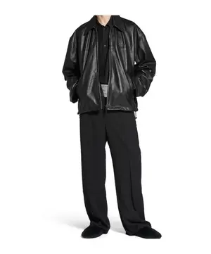 Balenciaga Nano Bb Zipped Leather Jacket