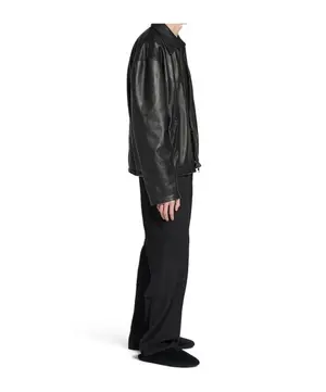 Balenciaga Nano Bb Zipped Leather Jacket
