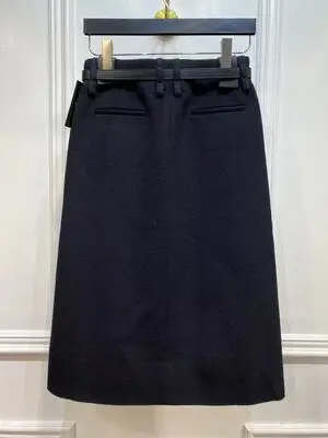 Saint Laurent Wool-blend A-line Midi Skirt