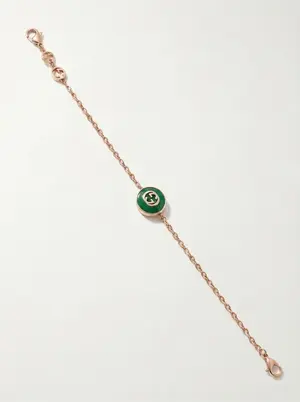 Gucci 18k Gold Interlocking G Chain Bracelet - Yellow