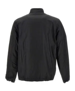 Barbour Long-sleeved Zip-up Jacket With Flip Pockets - Black