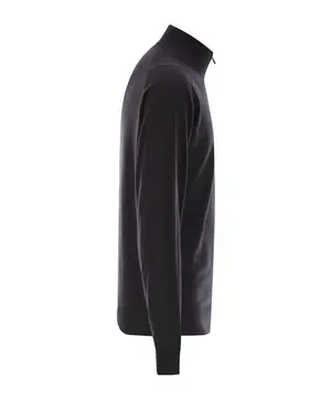 John Smedley Barrow High Neck Zip-up Knitwear - Black