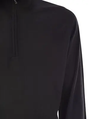 John Smedley Barrow High Neck Zip-up Knitwear - Black