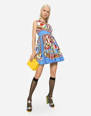 Dolce & Gabbana Sleeveless Printed Mini Dress