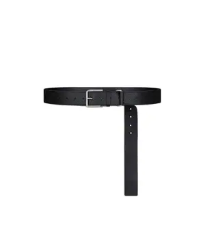 Givenchy Long Grained Leather Belt - Black
