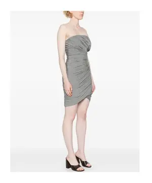 Attico Strapless Gathered Mini Dress