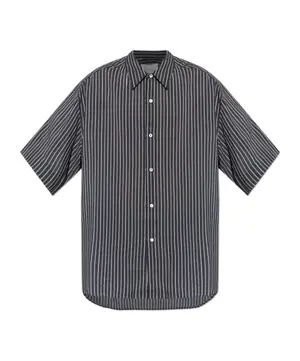 Studio Nicholson Short-sleeves Denim Shirt - Black