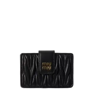 Miu Miu Logo-lettering Wallet - Black