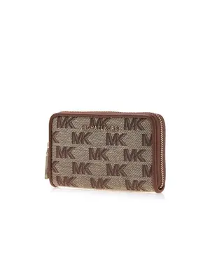 Michael Kors Logo-plaque Zip-fastening Wallet - Brown