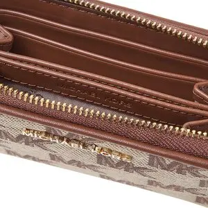 Michael Kors Logo-plaque Zip-fastening Wallet - Brown