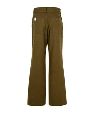 JIL SANDER Belted Flannel Trousers