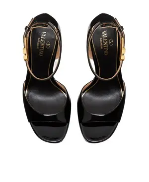 Valentino Garavani Tan-go Patent Leather Platform Sandals