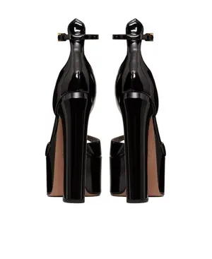 Valentino Garavani Tan-go Patent Leather Platform Sandals