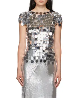 Rabanne Round Discs Embellished Top
