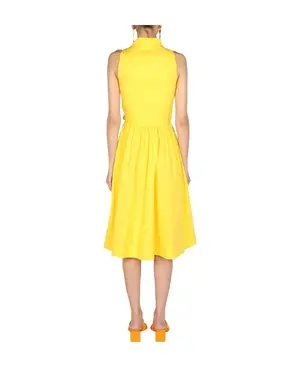 Moschino Sleeveless Midi Dress With Belt And Pockets