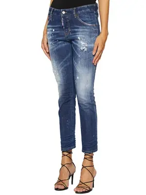 Dsquared2 Paint Splatter Distressed Skinny Jeans