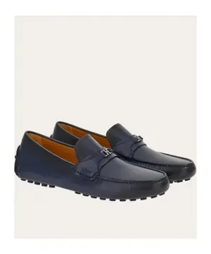 FERRAGAMO Logo Horsebit Loafers - Black