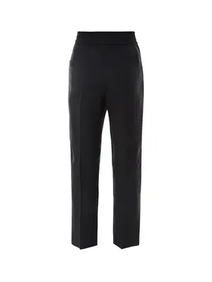 Brunello Cucinelli Fluid Twill Baggy Pull-on Trousers - Black