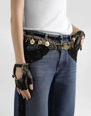 Dolce & Gabbana Lace Detailed Jeans - Blue