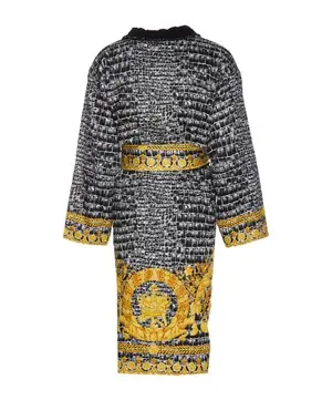 Versace Printed Belted Bathrobe