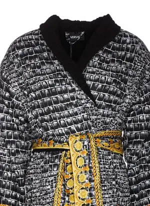 Versace Printed Belted Bathrobe