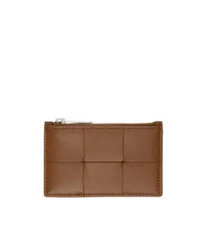 Bottega Veneta Cassette Zippered Card Package - Brown
