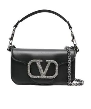 Valentino Garavani Vlogo Signature Small Shoulder Bag - Black
