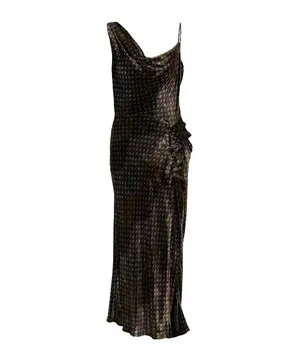 Dries Van Noten Asymmetrical Midi Dress - Black