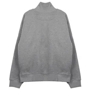Maison Kitsuné Half-zip Sweatshirt With Fox Patch - Gray