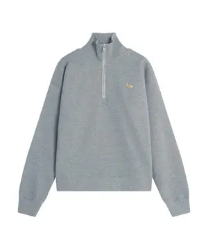 Maison Kitsuné Maison Kitsune Half-Zip Sweatshirt With Fox Patch No