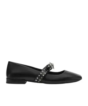 Versace Silver Tone Flats For Women